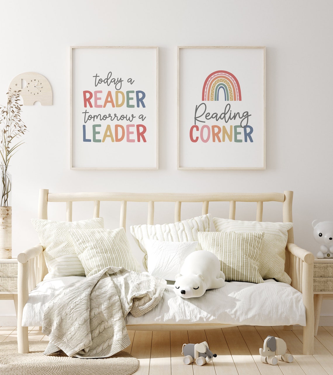 Today a Reader Tomorrow a Leader Wall Art, Let's Read, Homeschool Wall ...