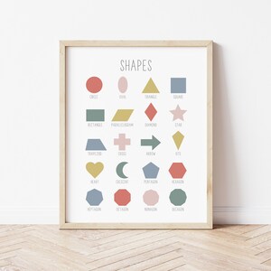 Classroom Decor Set of 3 Alphabet Poster Shapes Print - Etsy