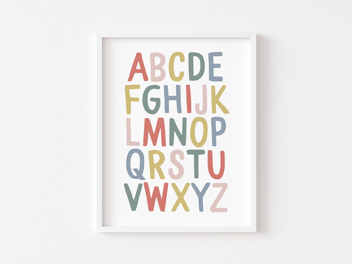Classroom Decor Set of 3 Alphabet Poster Shapes Print - Etsy