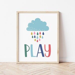 Let's Just Play Let's Just Play Print Girls Playroom - Etsy