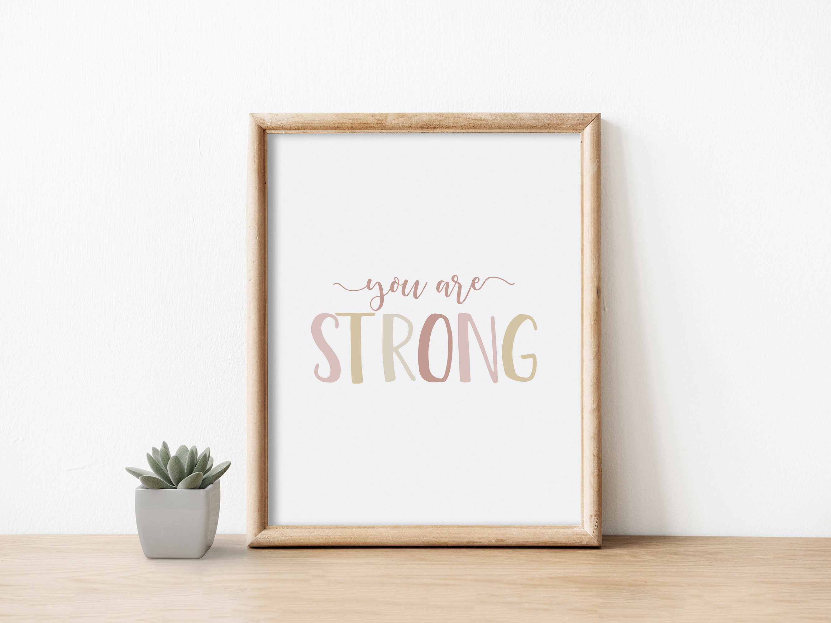 You Are Brave Print, Brave Strong Loved Print, Kid Inspirational Poster ...