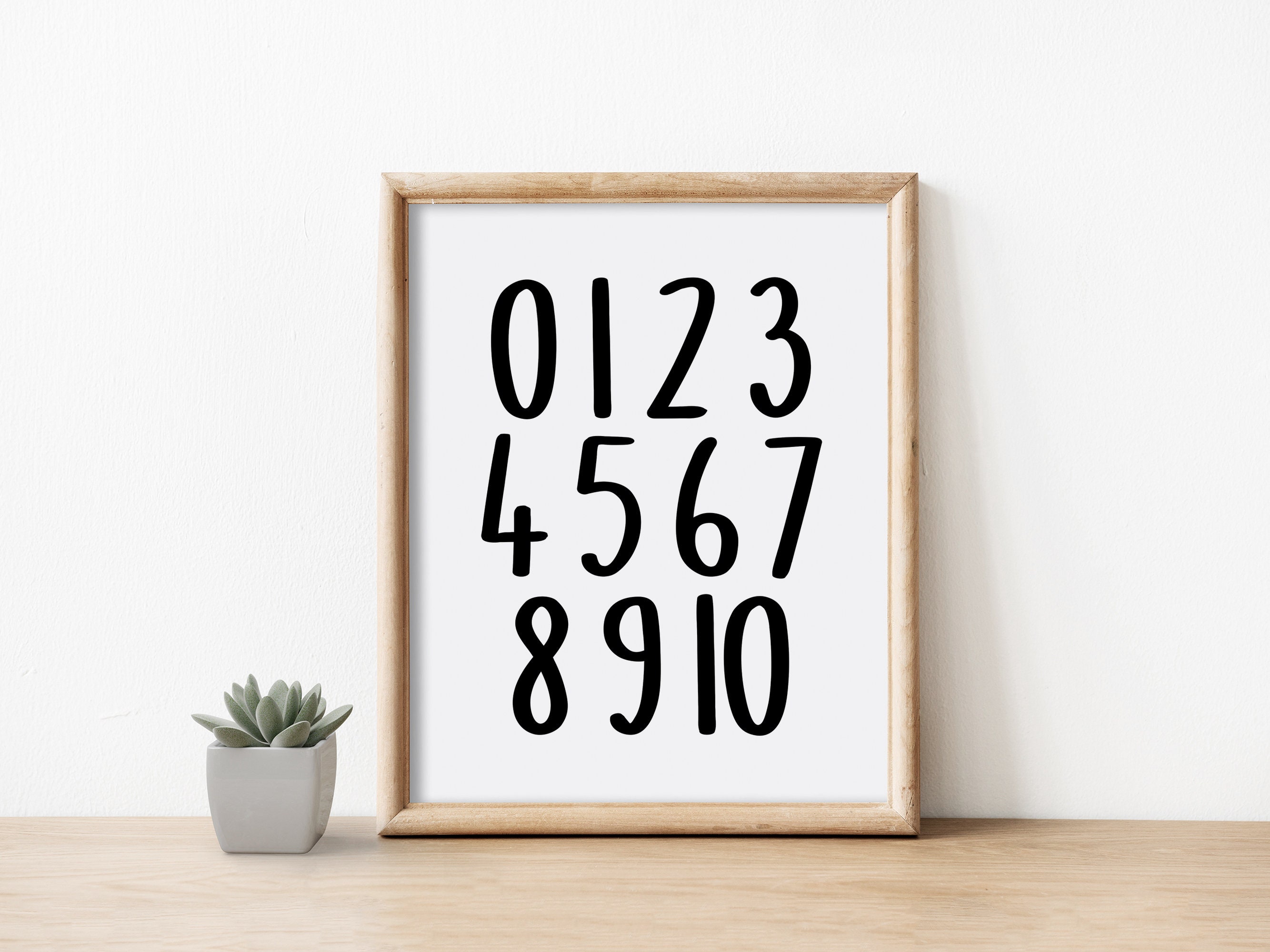 Black and White Alphabet Poster, ABC Poster, Numbers Poster, 123 Print ...