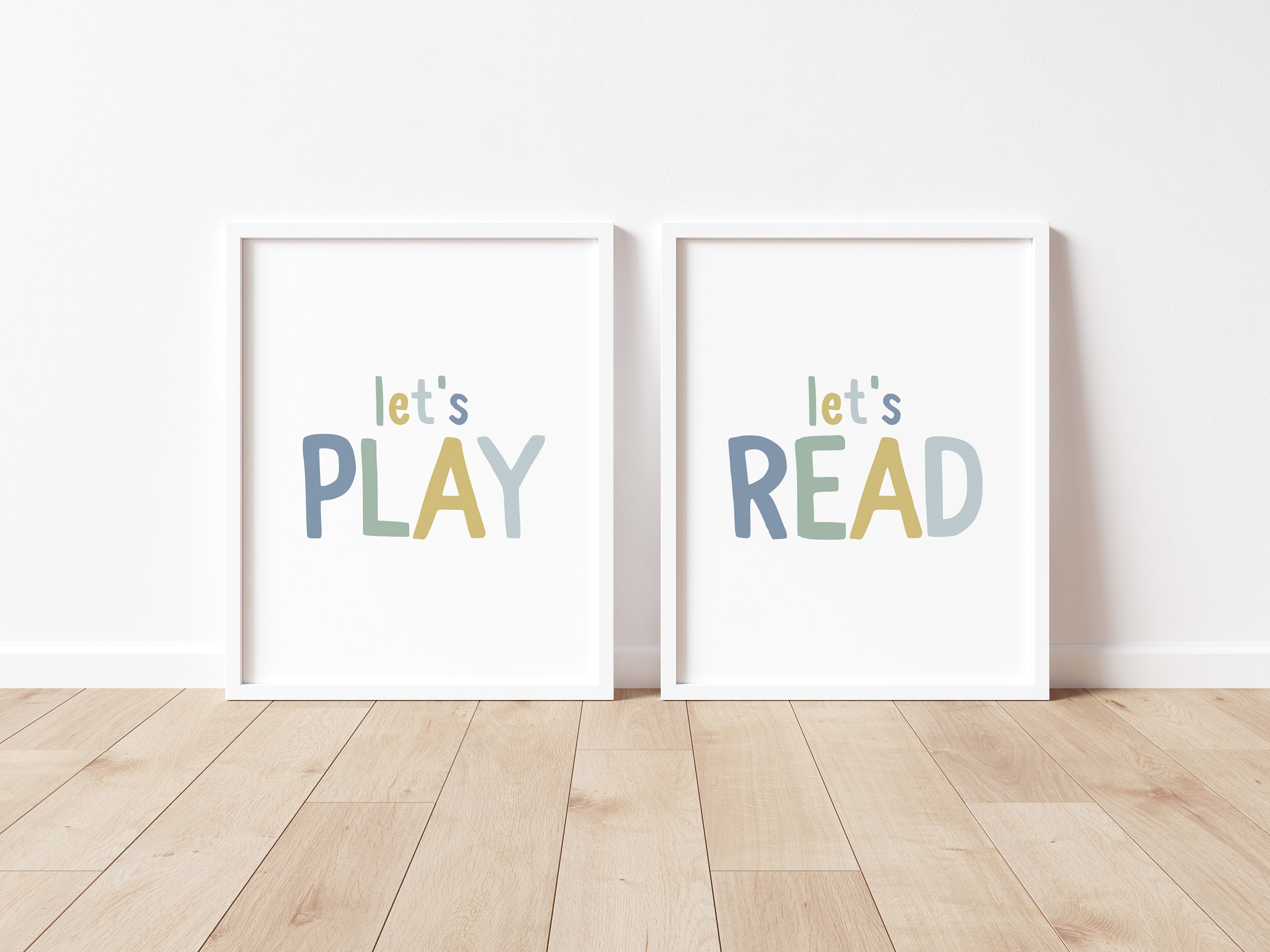 Lets Read print lets read sign lets play print playroom | Etsy