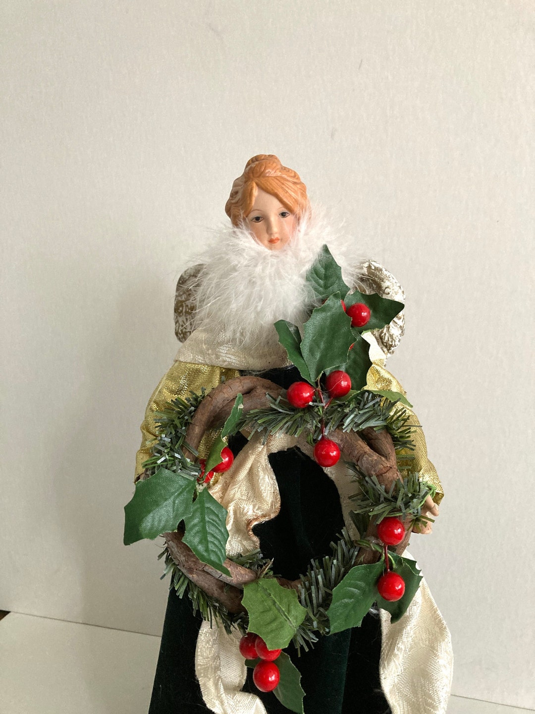 Porcelain Angel Tree Topper - Xmas Angel Tree Topper - Etsy