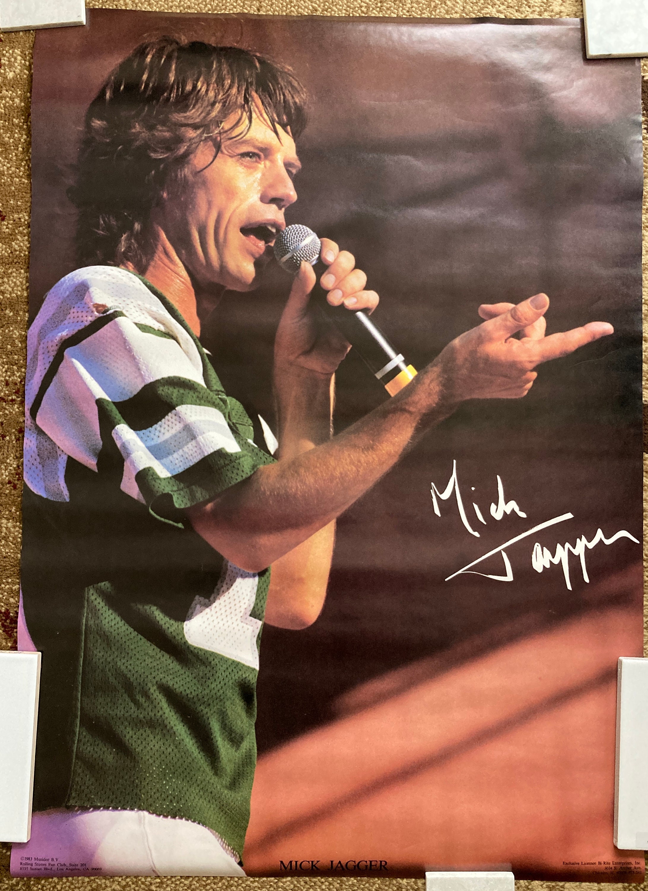 Original Mick Jagger 1983 Poster 28x20 Rolling Stones Mint Condition ...