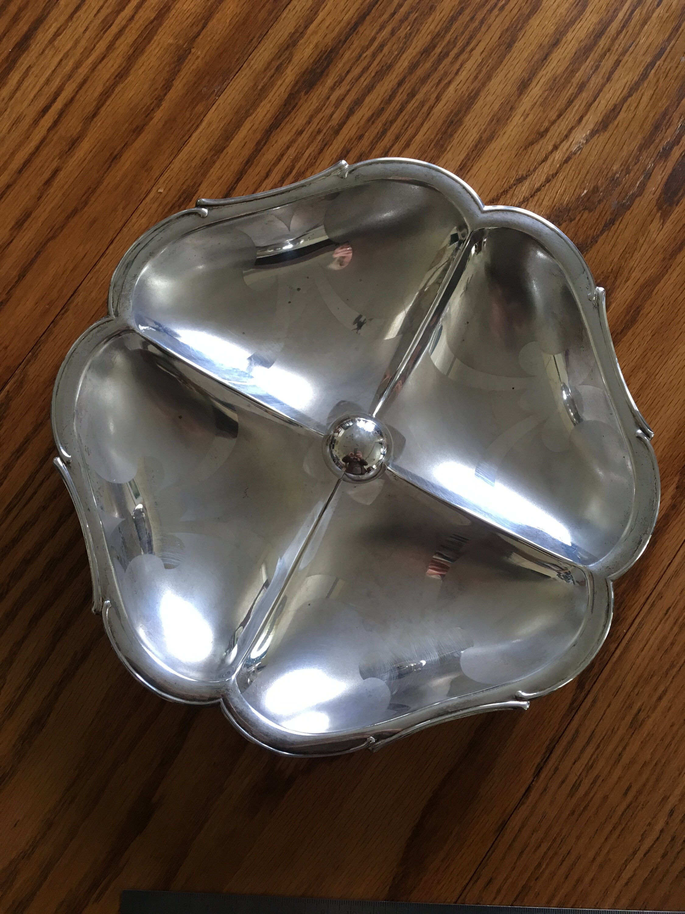 Vintage Silver Plate Divided 4 Way Serving Candy Dish Unique Design ...