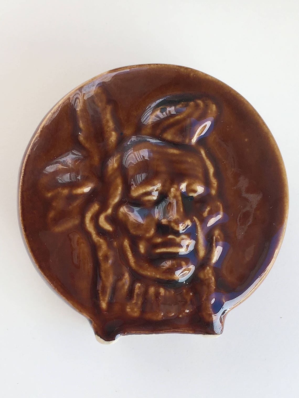 Vintage Indian Chief Headress Drums Salt & Pepper Shakers, Vintage ...