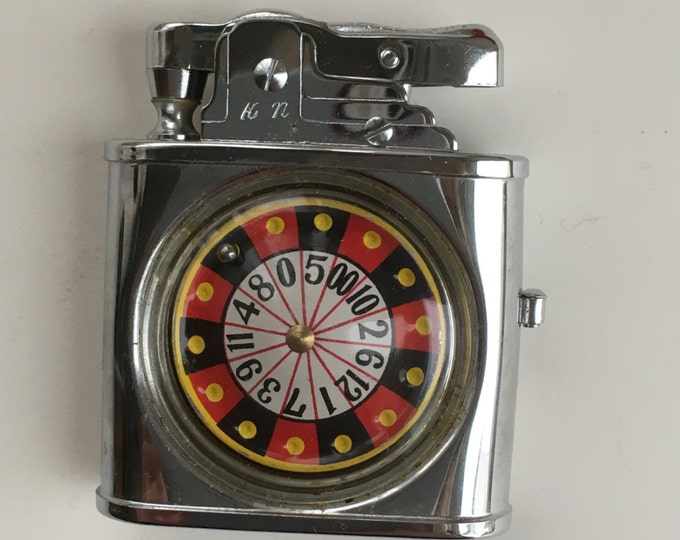 Vintage 1950's Monte Carlo Cigarette Lighter, W/ Working Roulette Wheel ...