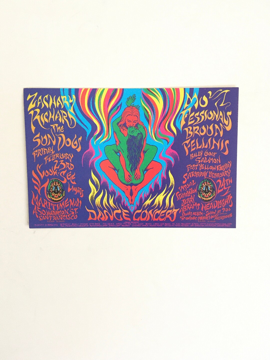 Zachary Richard Handbill: Maritime Hall Dance Concert, 1994 - Etsy