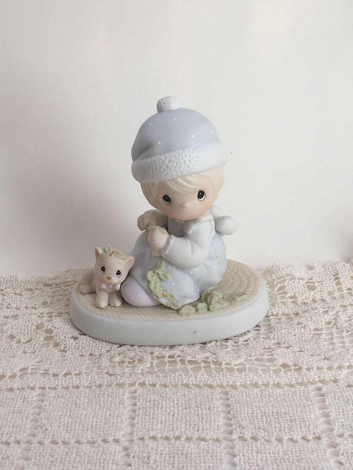 Enesco Precious Moments Porcelain Figurine Meowie Christmas - Etsy