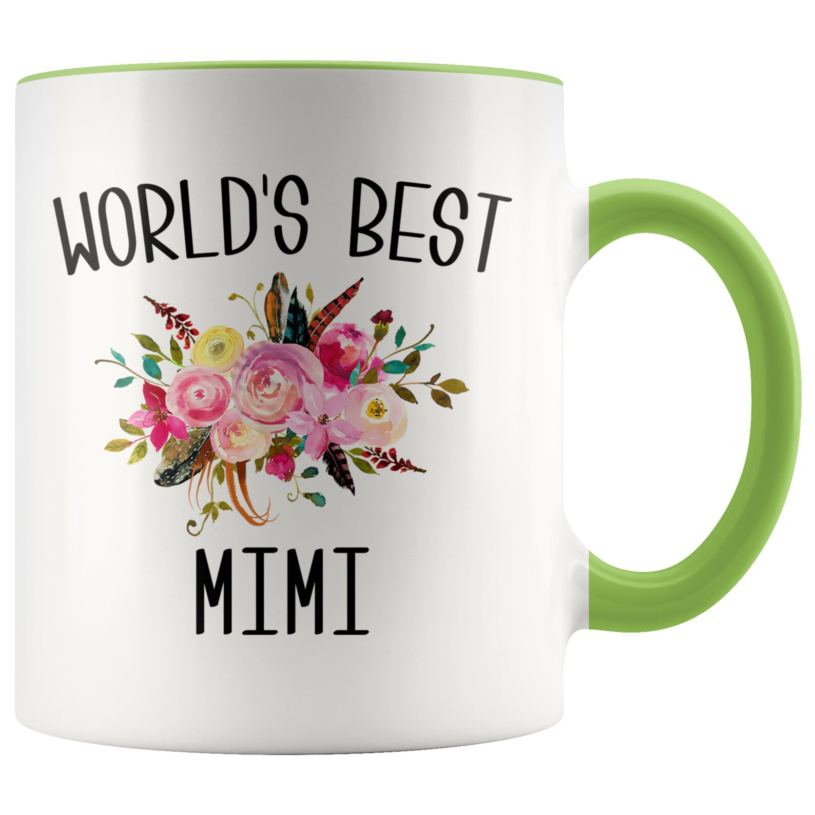 Worlds Best Mimi Mug Cute Gift for Mimi Best Mimi Ever Floral - Etsy