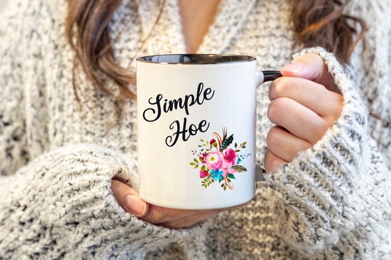 Simple Hoe Mug Funny Floral Coffee Cup Rude Gag Gift Idea for - Etsy