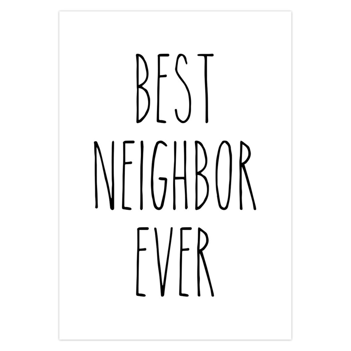 Neighbor Card Neighbor Birthday Card Neighbor Thank You Card Best ...