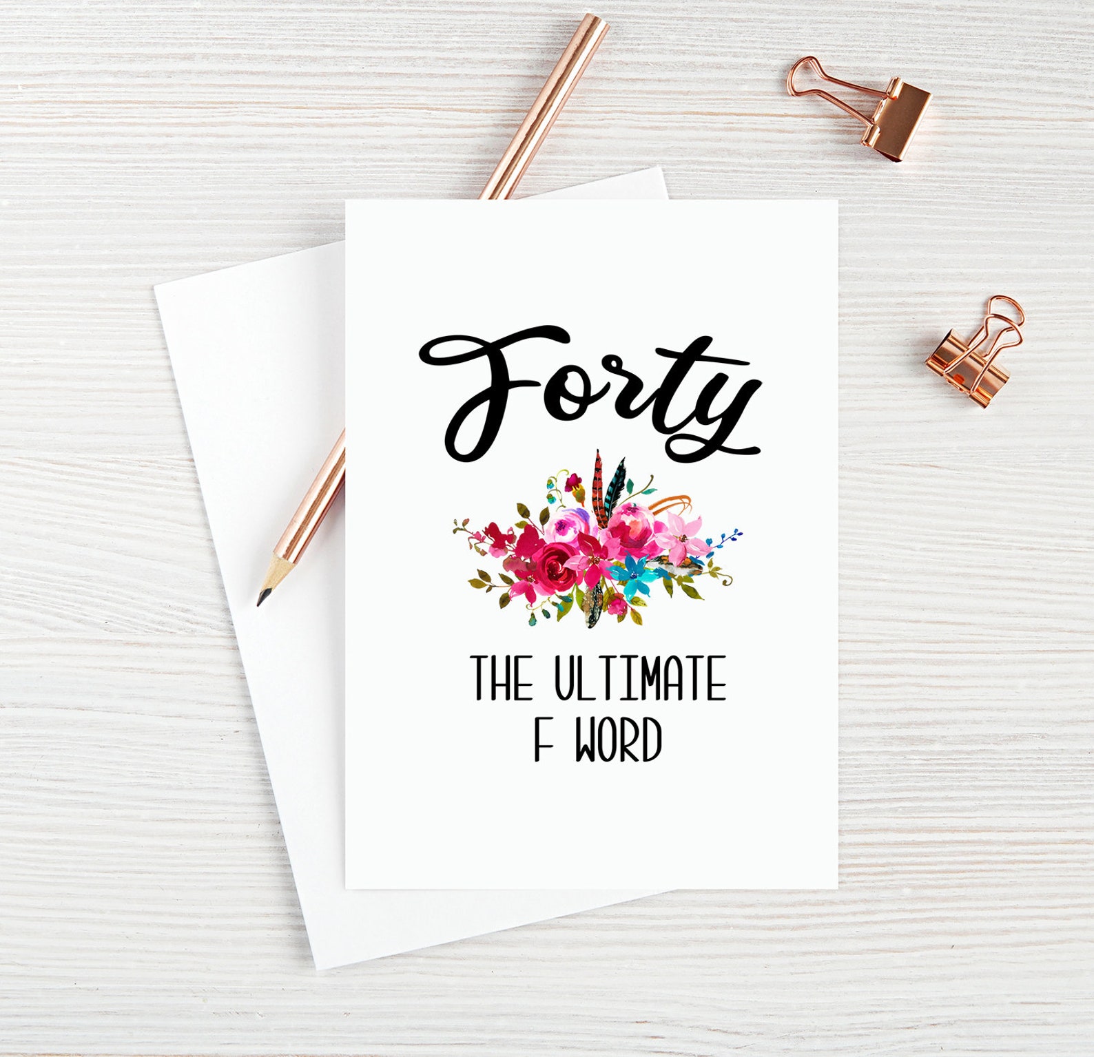 40th Birthday Card for Women Happy 40th Birthday Turning 40 | Etsy