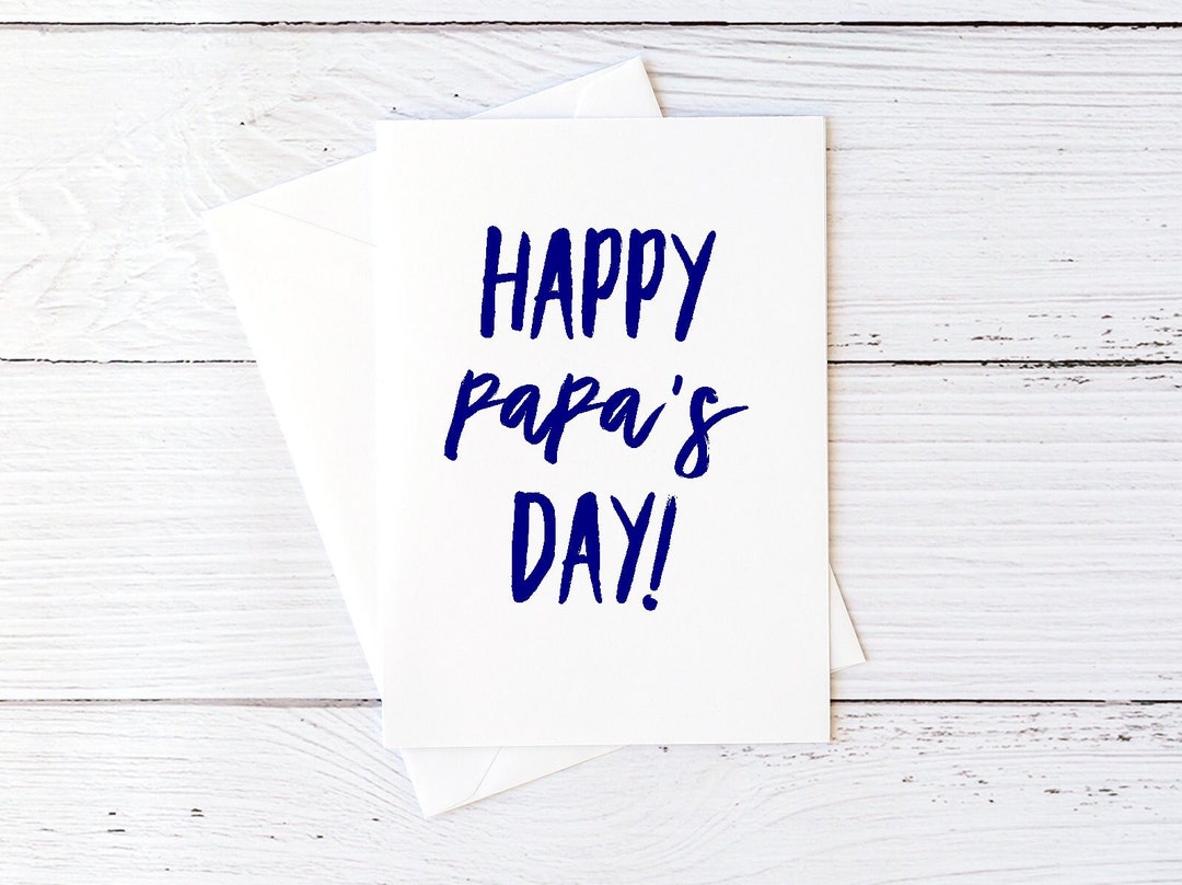 Father's Day Card for Papa Card Happy Papa's Day Blank Greeting Card - Etsy