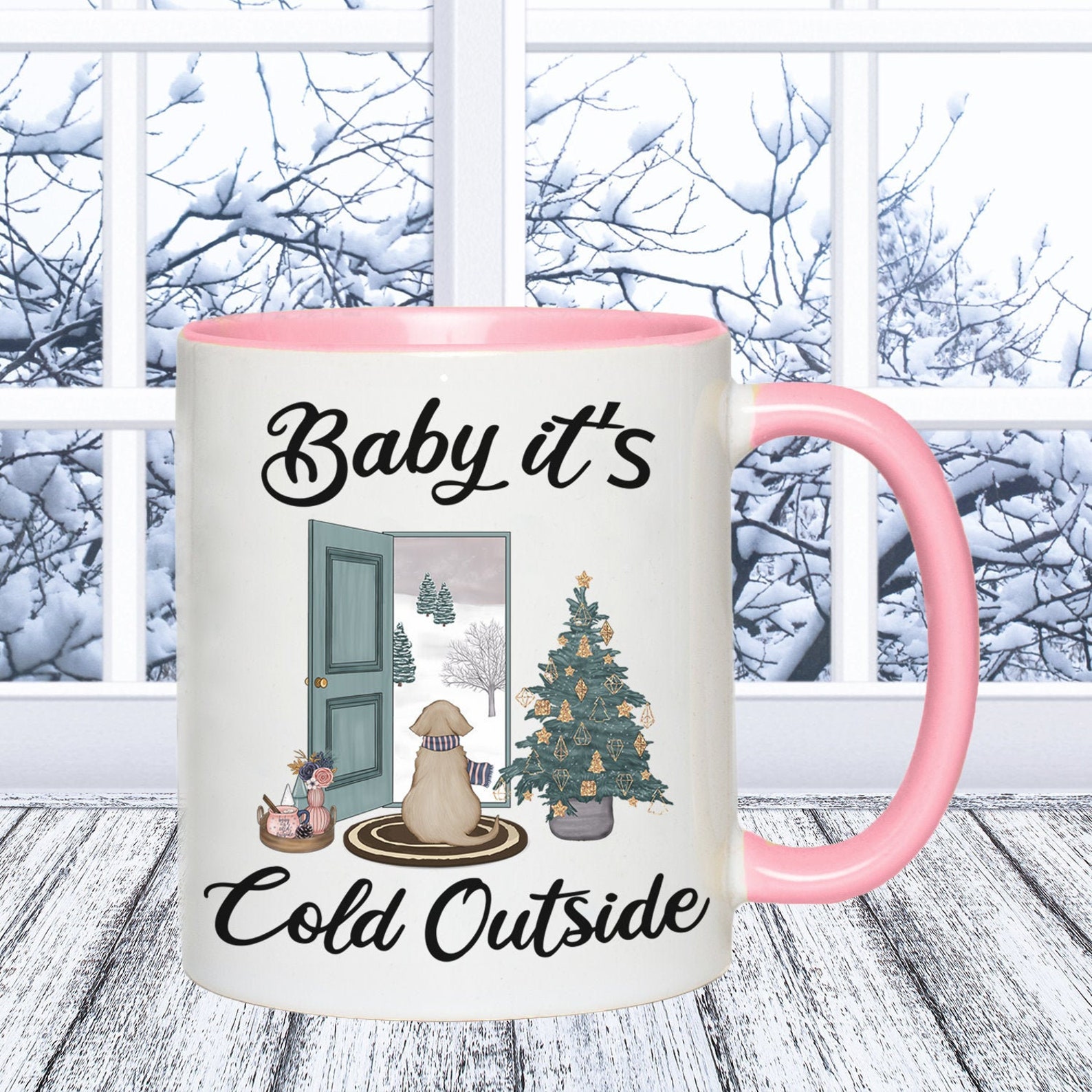 Baby it's Cold Outside Mug Christmas Gift Cute Winter | Etsy
