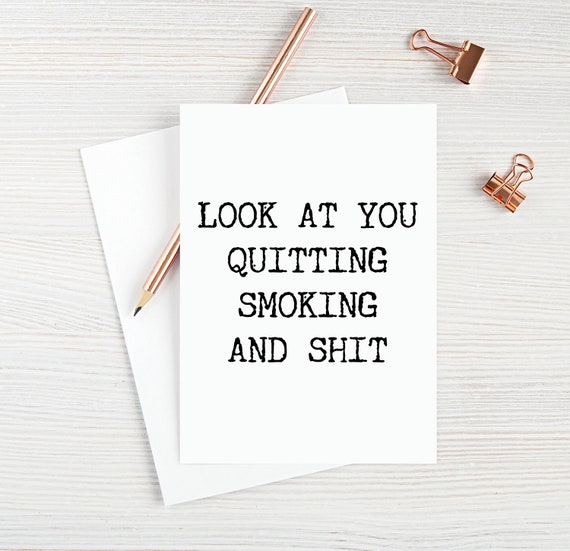 Quit Smoking Card Quitting Smoking Card Congratulations Card | Etsy