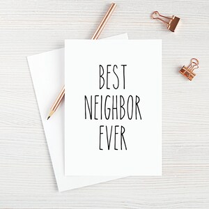 Neighbor Card Neighbor Birthday Card Neighbor Thank You Card Best ...