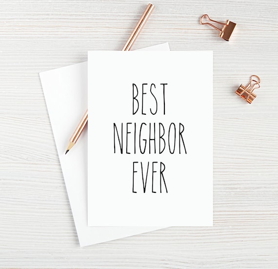 Neighbor Card Neighbor Birthday Card Neighbor Thank You Card | Etsy