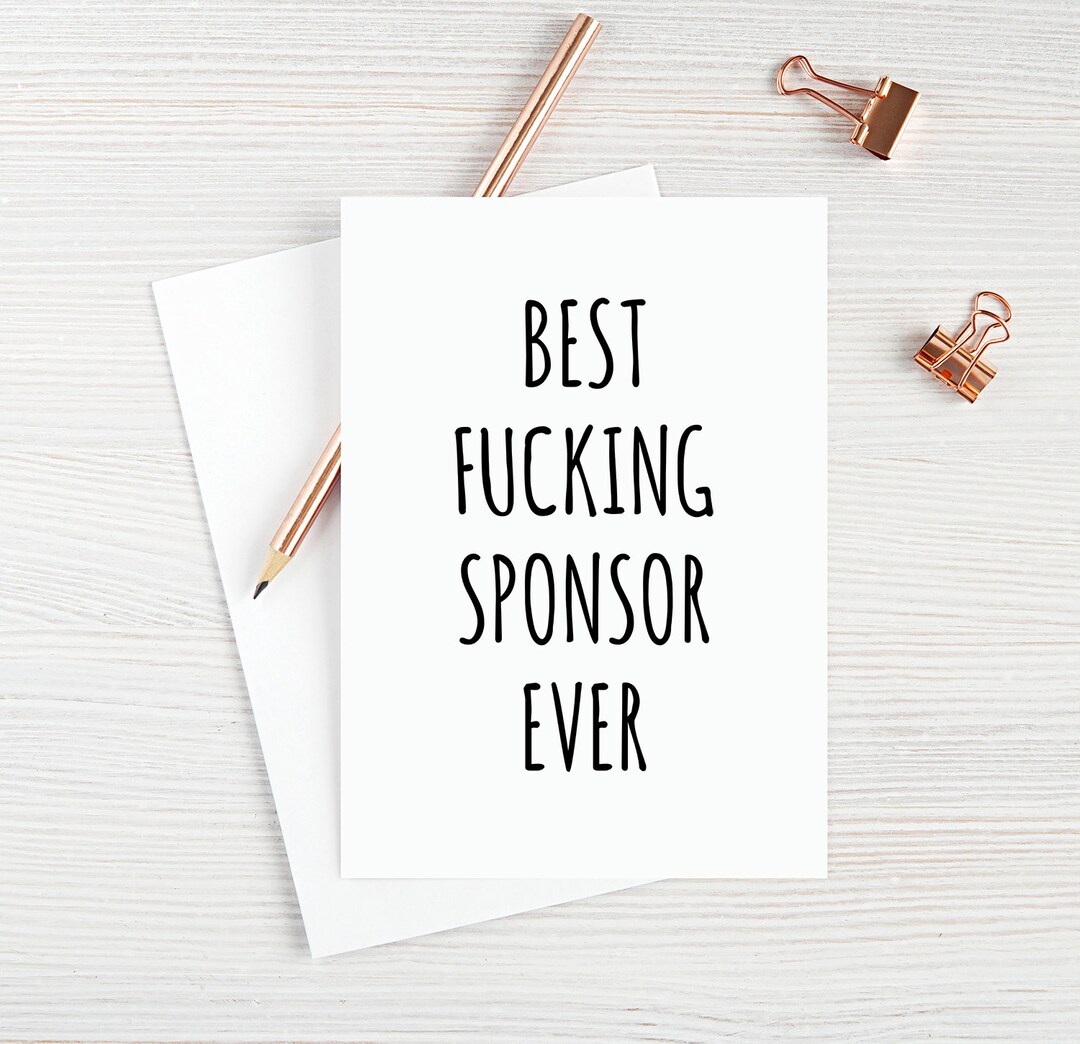 Card for Sponsor Card Addiction Recovery Card Sobriety Soberversary ...