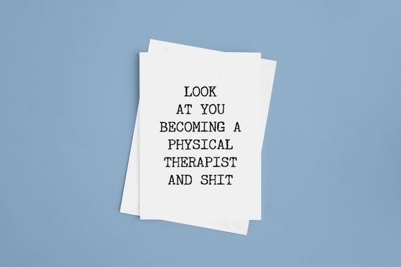 Physical Therapist Graduation Card PT Graduation Card Physical - Etsy