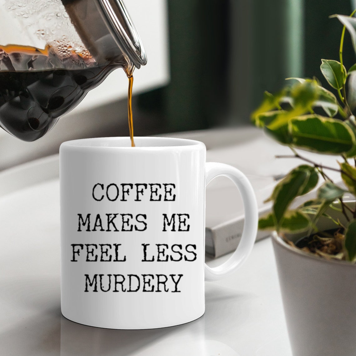Funny Office Mug Funny Work Mug Coworker Gift Coffee Makes Me - Etsy