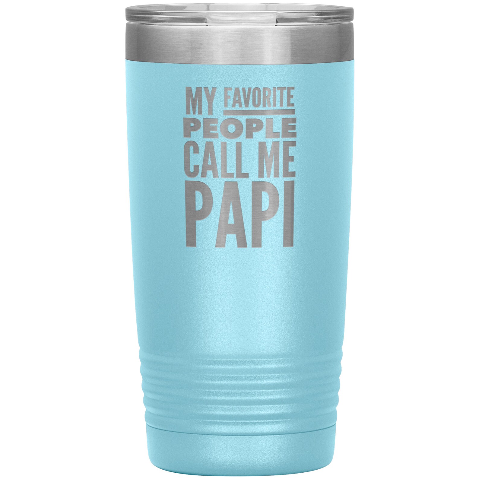 Papi Gifts for Papis My Favorite People Call Me Papi Tumbler Metal ...