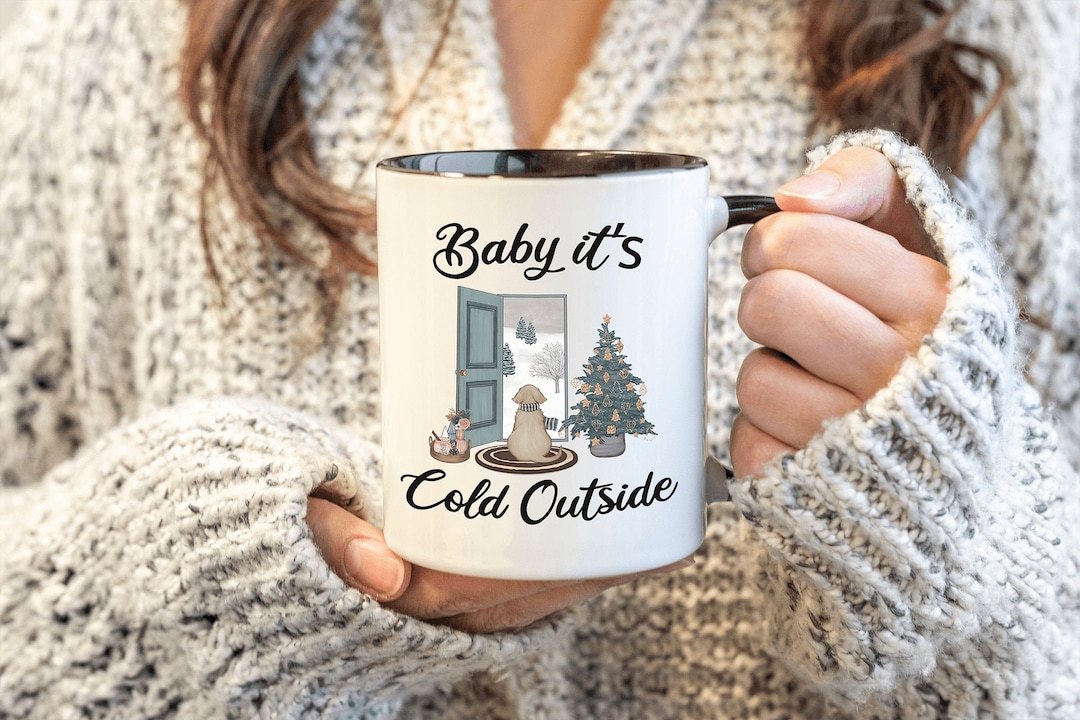 Baby It's Cold Outside Mug Christmas Gift Cute Winter Scene Mugs With ...