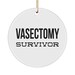 Vasectomy Gift Funny Vasectomy Survivor Ceramic Christmas Tree Ornament ...