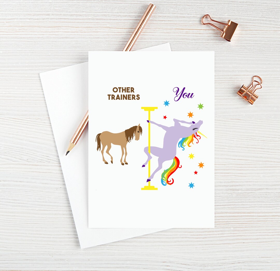 Card for Personal Trainer Birthday Card Funny Trainer Card for Best ...
