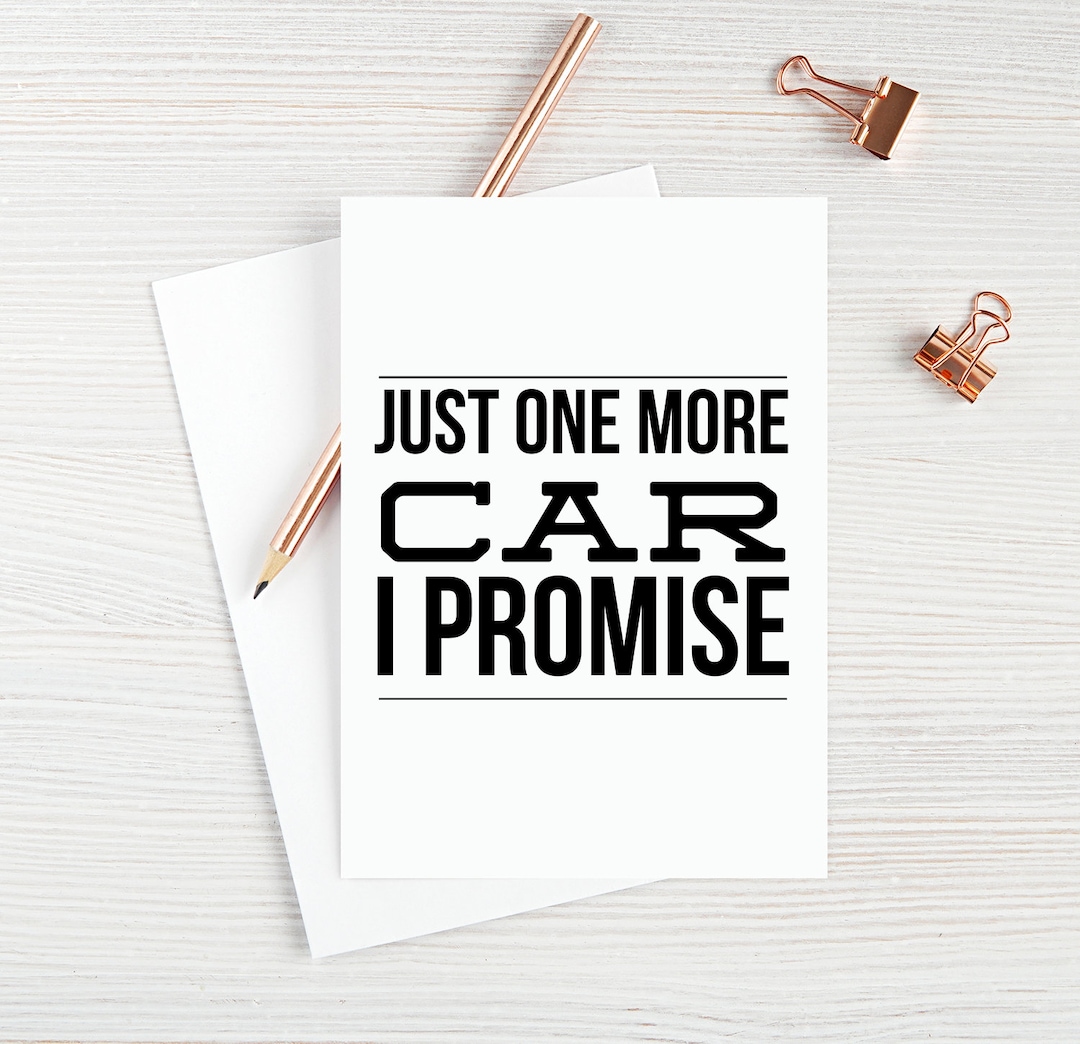 Car Guy Card Car Enthusiast Card Father's Day Card for Dad Just One ...