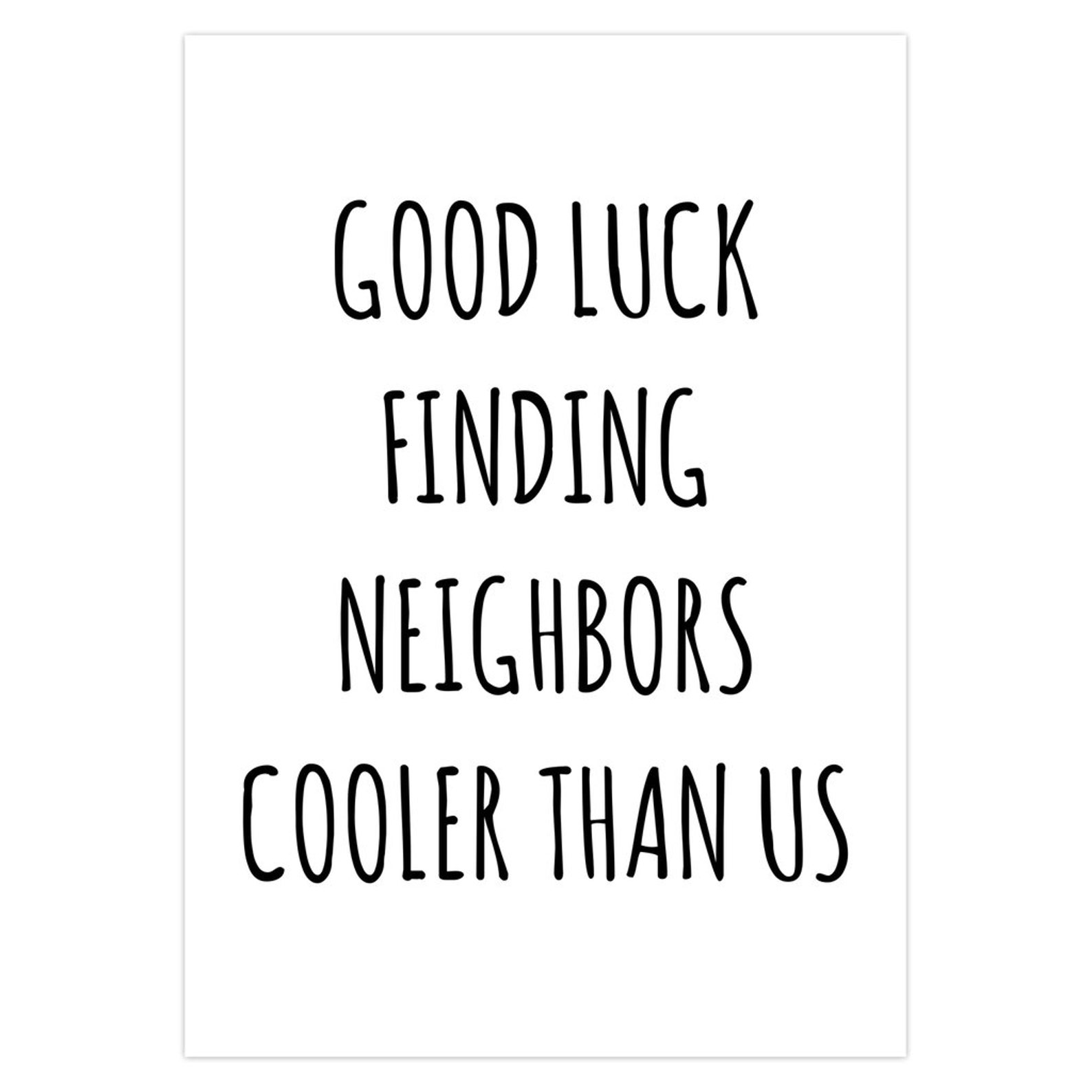 Neighbor Card Neighbor Moving Away Card Neighbor Goodbye Card Good Luck ...