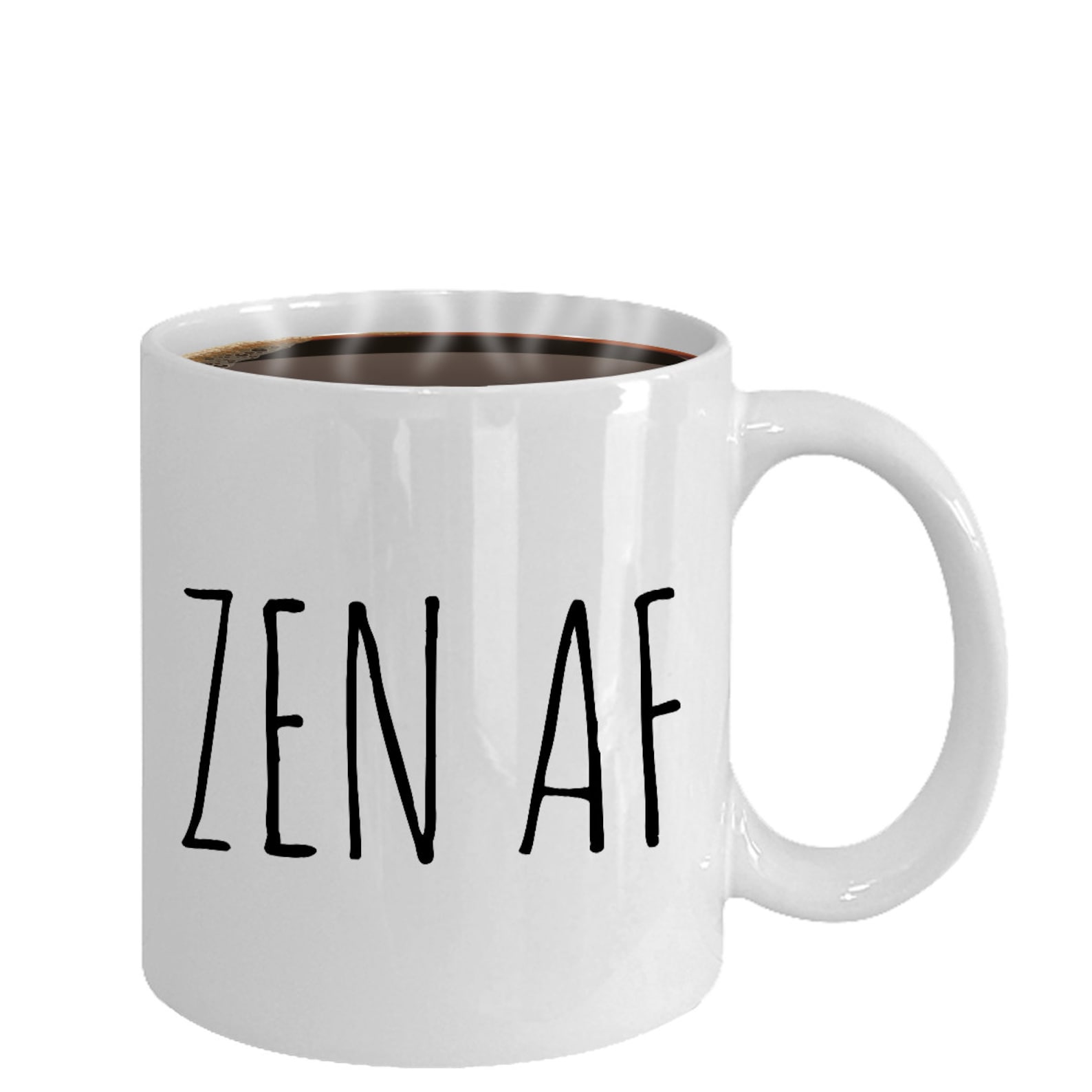Zen AF Yoga Mug Funny Ceramic Coffee Cup Zen Gifts for Her & | Etsy