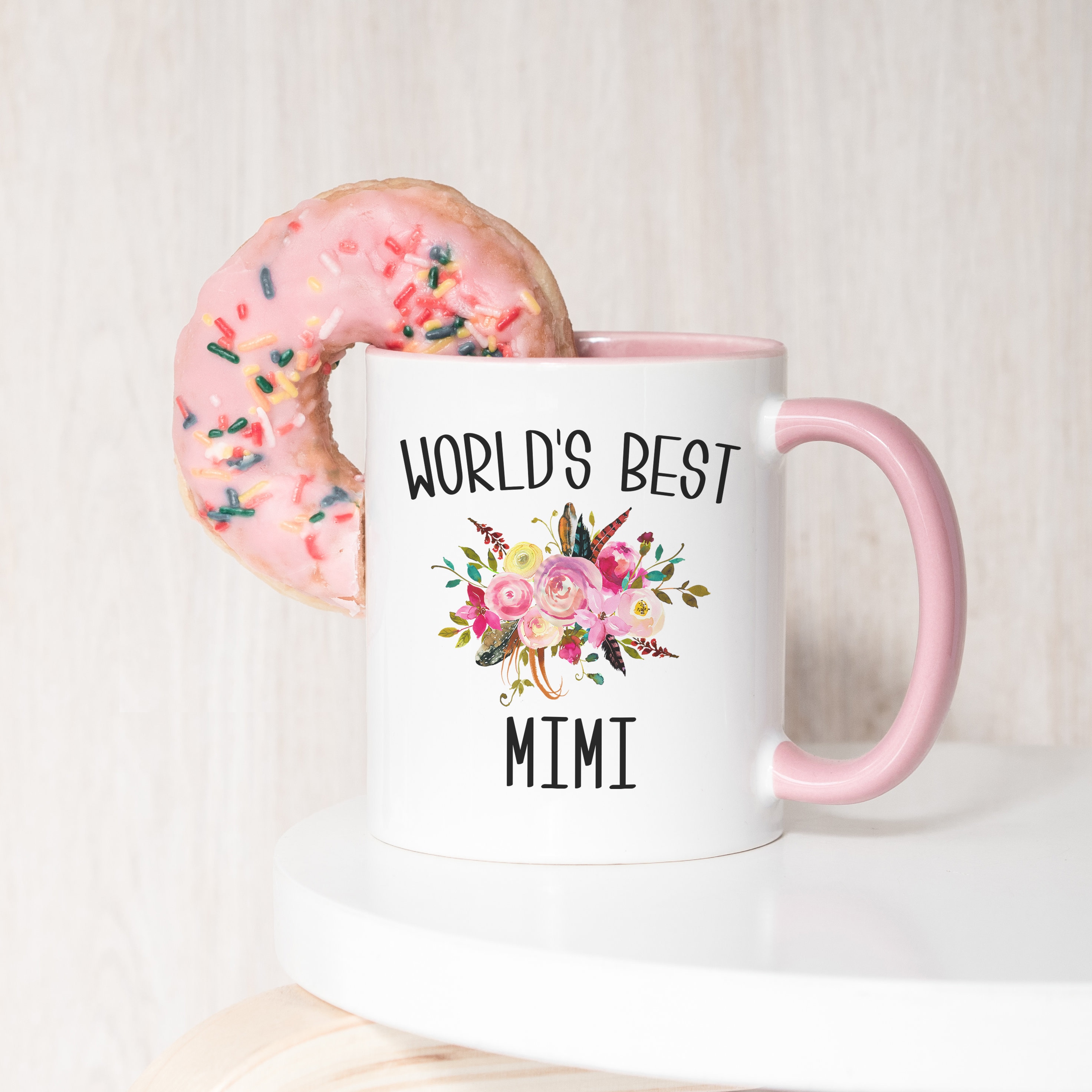 Worlds Best Mimi Mug Cute Gift for Mimi Best Mimi Ever Floral - Etsy