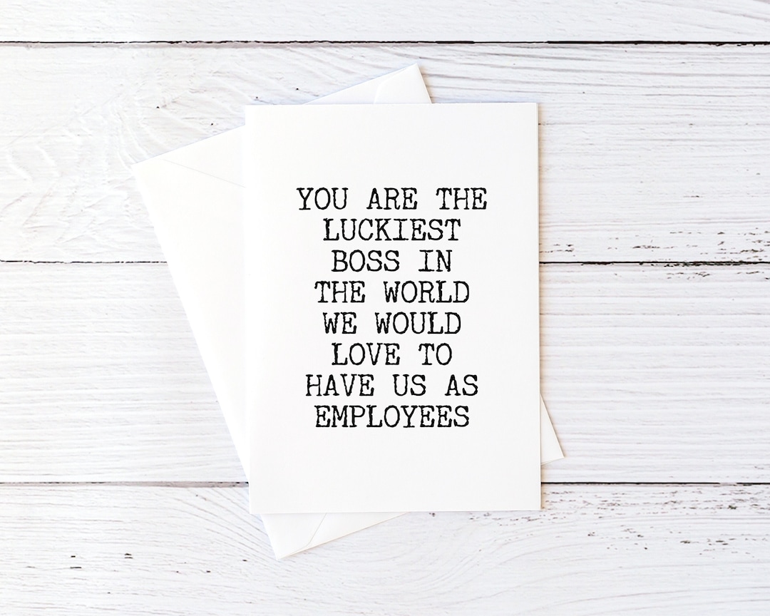Funny Card for Boss Cards Happy Bosses Day Boss Birthday Card You Are ...
