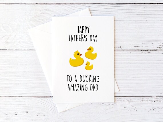 Happy Father's Day to A Ducking Amazing Dad Funny Dad Card - Etsy