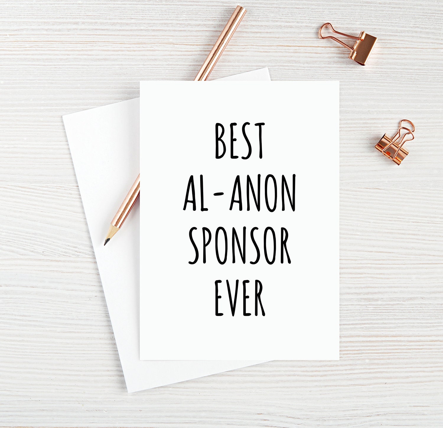 Al Anon Card Al Anon Sponsor Card Best Al-anon Sponsor Ever Blank ...