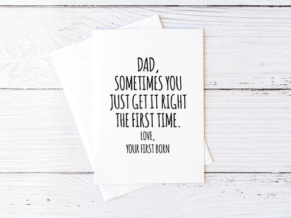 Father's Day Card From Oldest Child Dad Sometimes You - Etsy