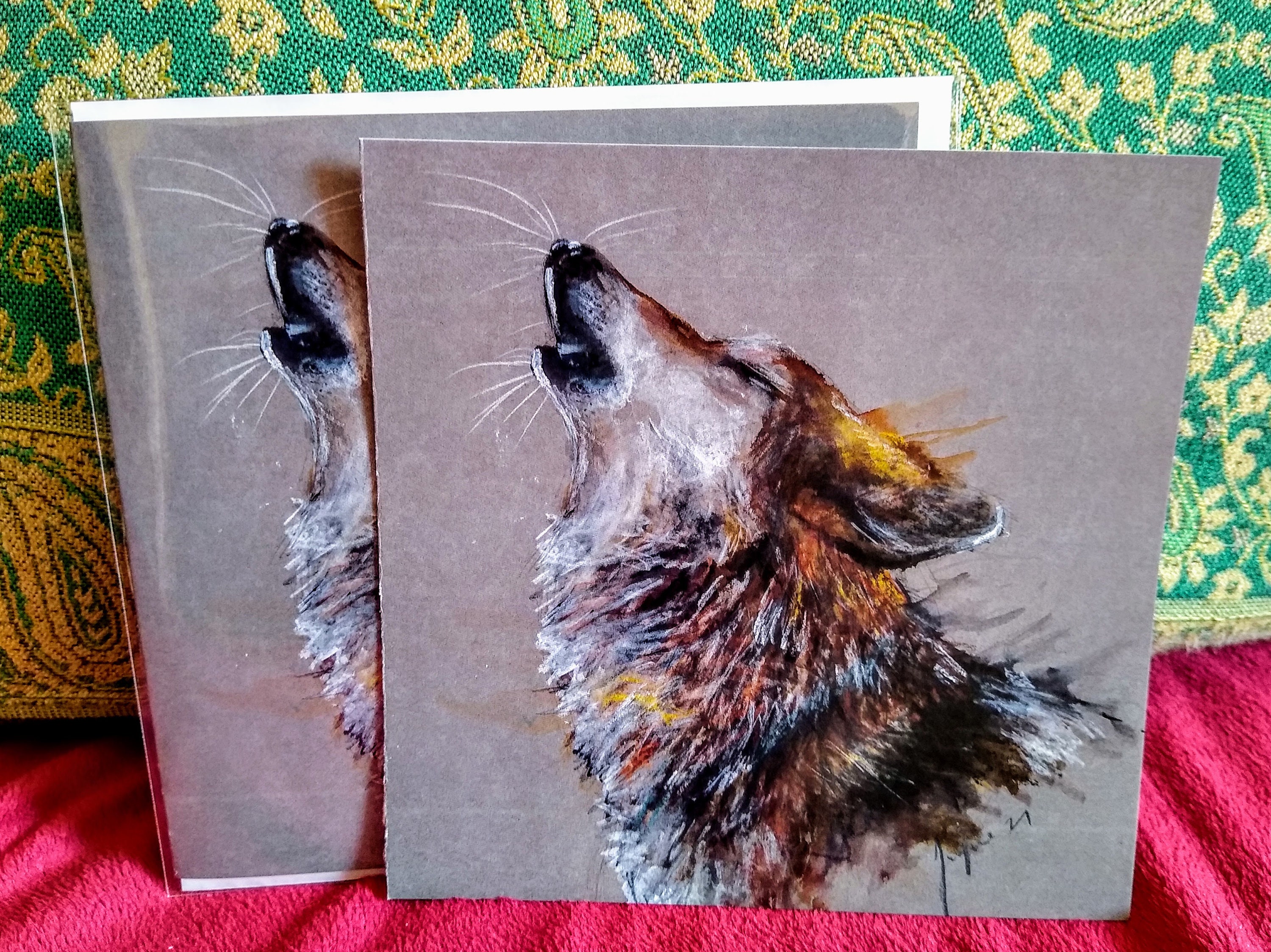 Wolf Greetings Card - Etsy