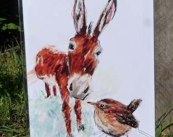 Dennis the Donkey Greetings Card Donkey Greetings Card - Etsy