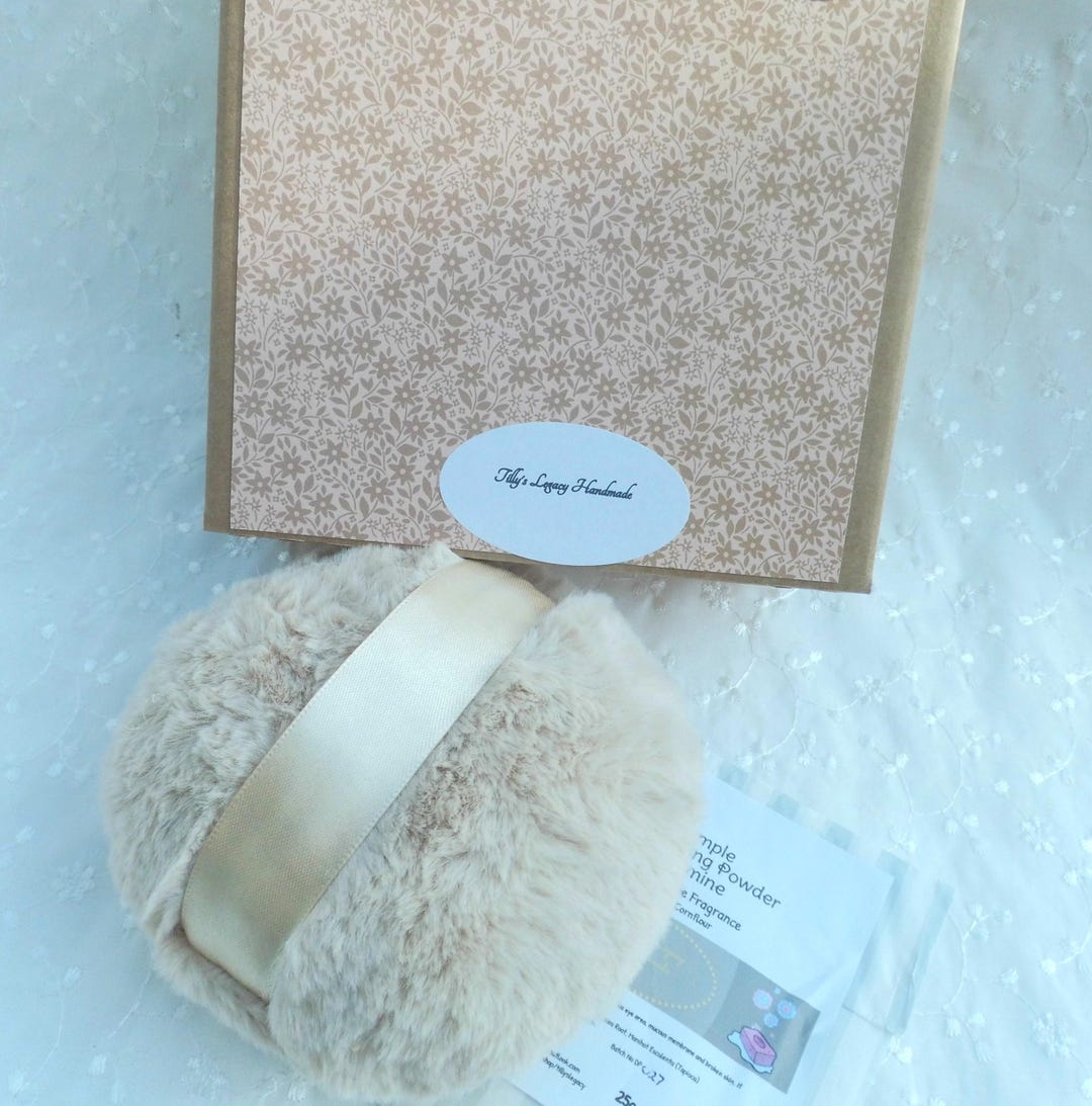 Champagne Large Powder Puff Gift Box. Gift for Her, Pamper Gift - Etsy