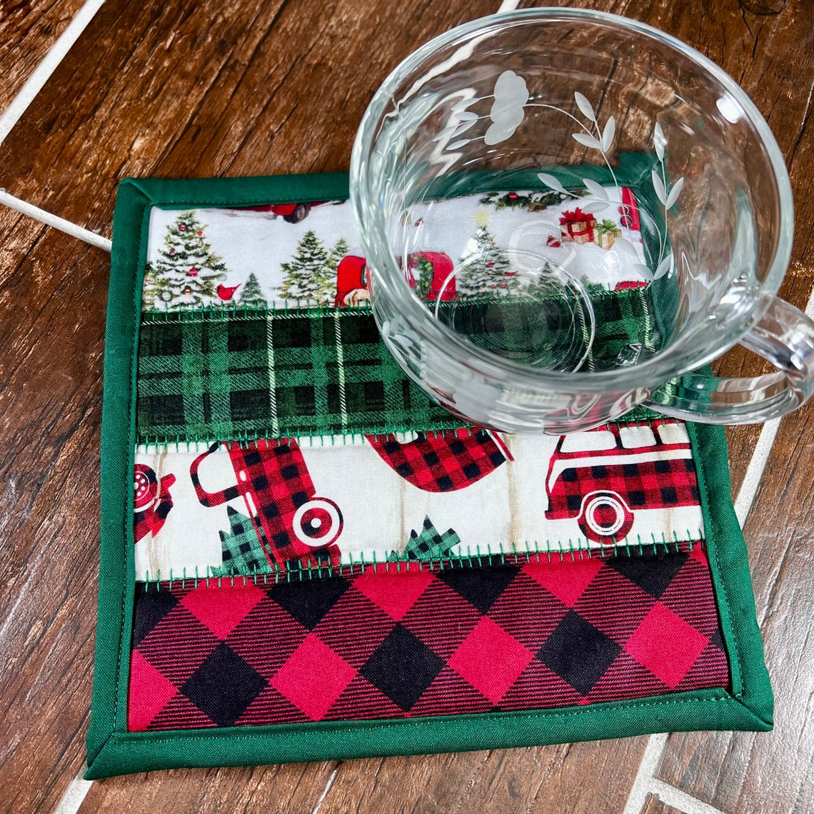 Christmas Mug Rug Single Mug Rugs - Etsy