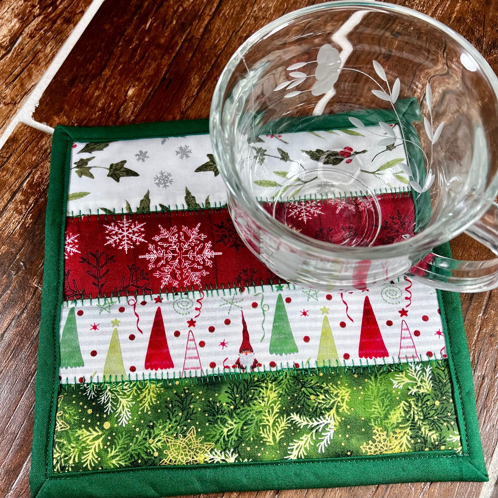 Christmas Mug Rug Single Mug Rugs - Etsy