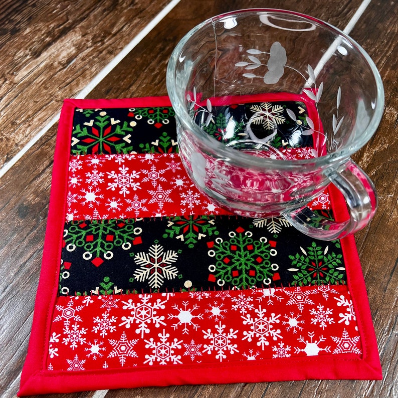 Christmas Mug Rug Single Mug Rugs - Etsy
