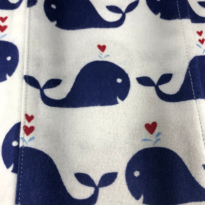 Whale Theme Flannel Burp Cloths - Absorbent 3-pack - Etsy