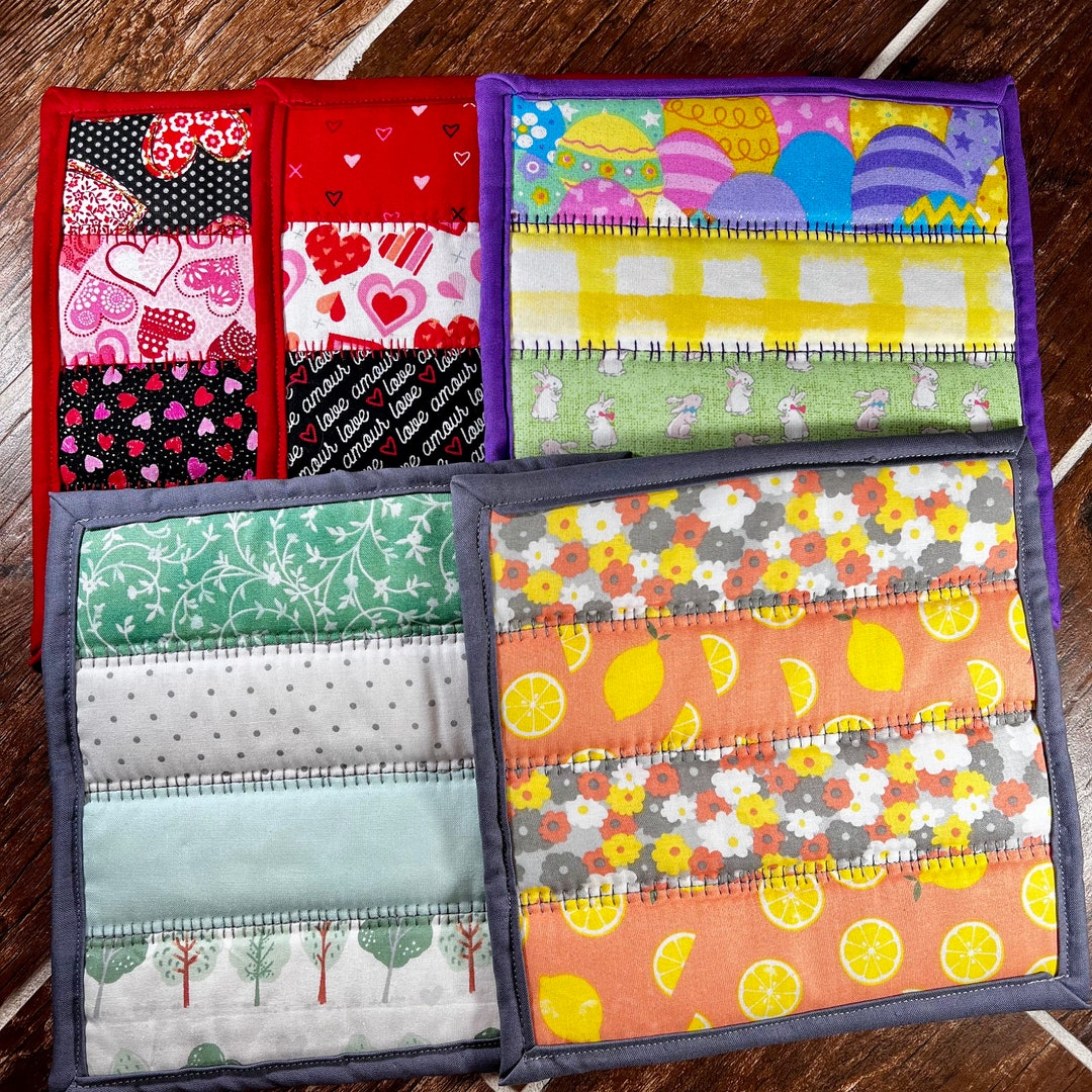 Spring Mug Rug - Easter Mug Rug - Single Mug Rugs - Valentine's Day Mug ...