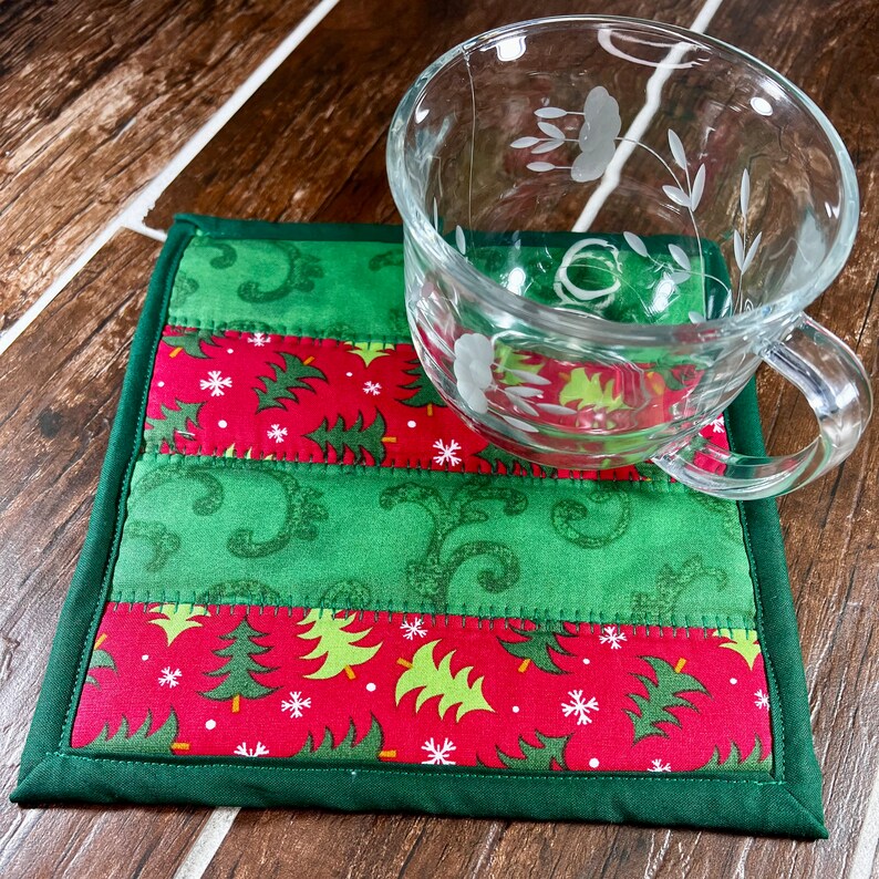 Christmas Mug Rug Single Mug Rugs - Etsy