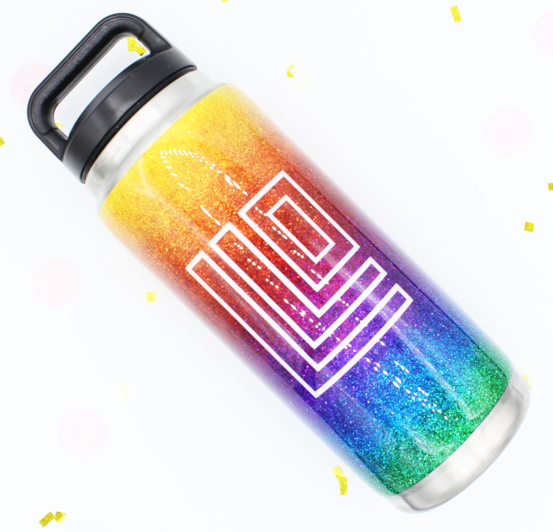 36 Oz Ombre Glitter Yeti Bottle. Made to Order With the a Custom Decal ...