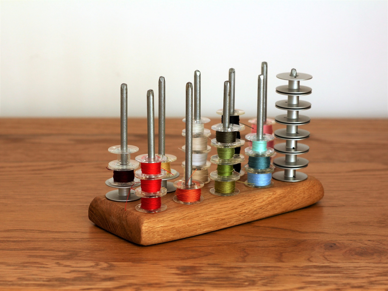 Sewing Bobbin/spool Holder Solid Oak and Rustic Zinc Any | Etsy