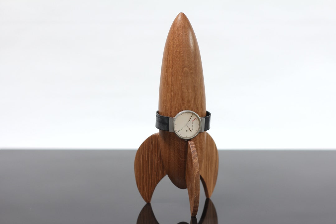 Watch Stand Multiple Watches Display Holder, Space Rocket, Solid Oak ...